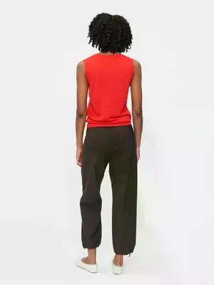 6397 Drawstring Waist Straight-leg Trousers