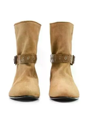 Isabel Marant Étoile Reena Buckled Suede Ankle Boots