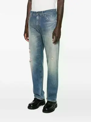 Dolce & Gabbana Distressed-effect Straight-leg Jeans