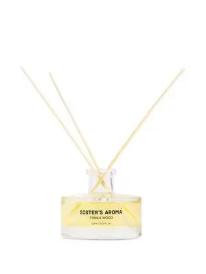 SISTER’S AROMA Tonka Wood Glass Reed Diffuser - Yellow