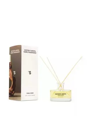 SISTER’S AROMA Tonka Wood Glass Reed Diffuser - Yellow