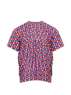 Comme Des Garçons Geometric-print Mesh T-shirt