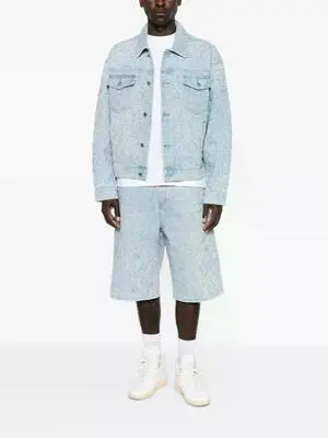 PURPLE BRAND Crystal Embellished Denim Jacket
