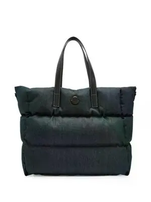 Moncler New Caradoc Quilted Logo-patch Tote Bag - Blue
