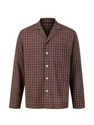 TEKLA Serra Check Pajamas Shirt