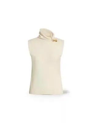 Alberta Ferretti Safety-pin Roll-neck Tank-top