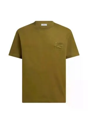 Etro Cotton Jersey T-shirt With Raised Pegaso Logo