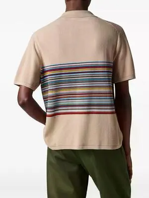 Paul Smith Beige Organic Cotton Signature Stripe Knitted Shirt