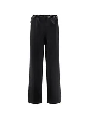 TONYWACK Drawstring-waist Satin Trousers - Black