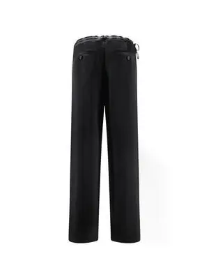 TONYWACK Satin Drawstring Waist Trousers