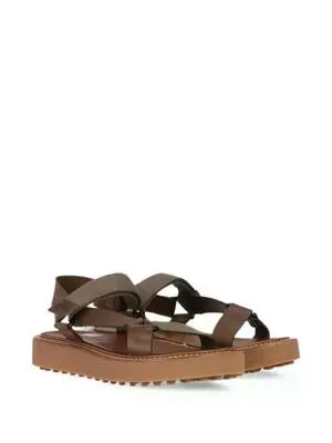TOD'S Touch-strap Platform Sandals - Green