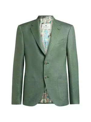 Etro Single-breasted Notch-lapels Blazer - Green