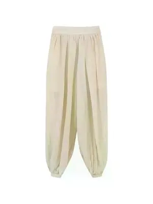 LAMRONS Drawstring-waist Pleated Trousers