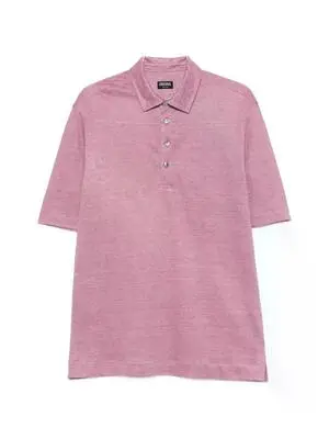 Zegna Short-sleeve Polo Shirt - Pink