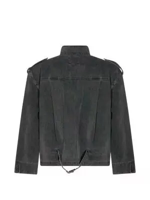 FOUND Lobster-clasp Epaulette Denim Jacket