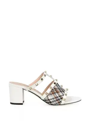 Valentino Garavani Rockstud Tweed Sandals