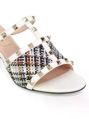 Valentino Garavani Rockstud Tweed Sandals