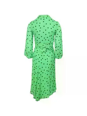 GANNI Polka Dot Wrap Dress