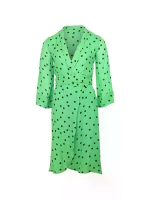 GANNI Polka Dot Wrap Dress