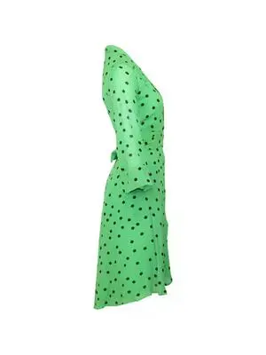 GANNI Polka Dot Wrap Dress