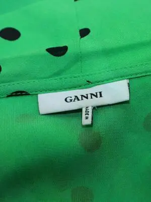 GANNI Polka Dot Wrap Dress