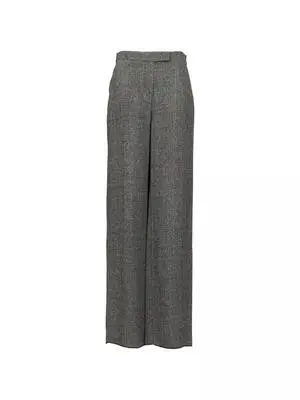 Emporio Armani Mélange Wide-leg Trousers - Grey