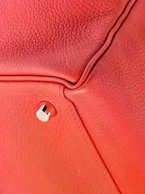 Hermès Kelly Handbag Togo With Palladium Hardware 35 Satchel - Red