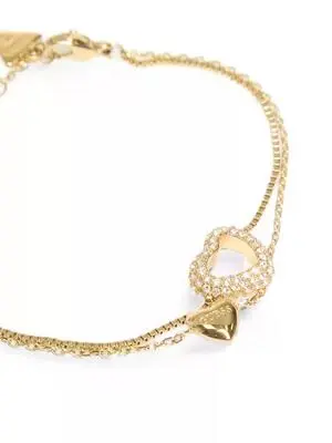 Guess Crystal-embellished Heart Bracelet - Gold