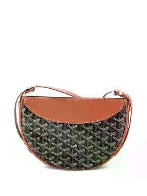 Goyard Hirondelle Coated Canvas And Leather Shoulder Bag - Brown