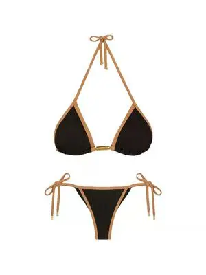 VIX PAULA HERMANNY Firenze Lily Crinkled-effect Bikini Bottom - Black