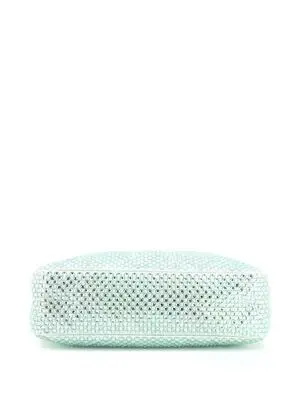 Prada Re-edition 2000 Crystal Embellished Satin Mini Hobo Bag - Green