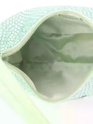 Prada Re-edition 2000 Crystal Embellished Satin Mini Hobo Bag - Green