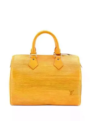 LOUIS VUITTON Speedy Handbag Epi Leather 25 Satchel - Yellow