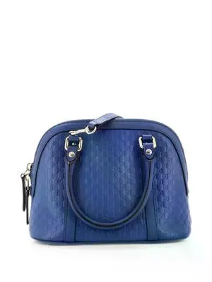 Gucci Convertible Dome Microguccissima Leather Mini Satchel - Blue