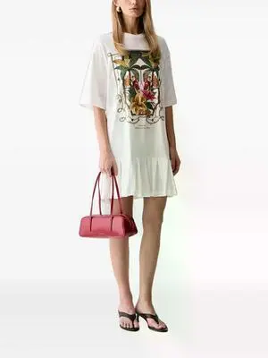 Farm Rio Tropical Royalty Graphic Print Mini Dress