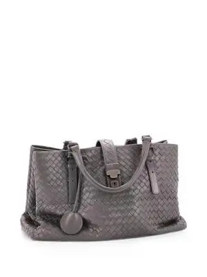 Bottega Veneta Roma Bag Intrecciato Nappa Medium Tote Bag - Metallic