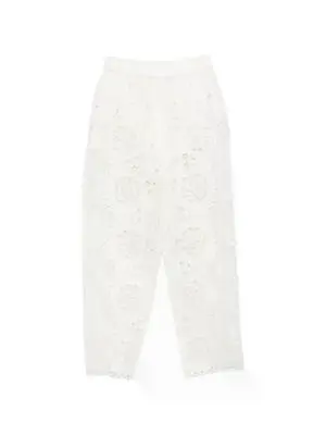Sea Gardener Broderie Anglaise Trousers - White