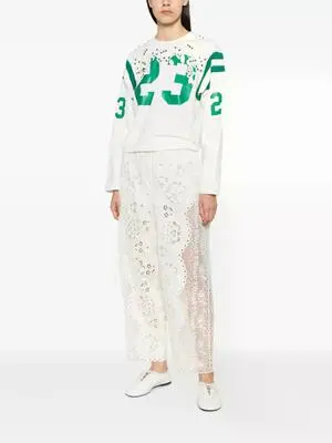 Sea Gardener Broderie Anglaise Trousers