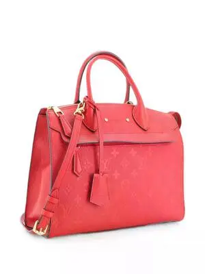 LOUIS VUITTON Pont Neuf Handbag Monogram Empreinte Leather Mm Satchel - Red