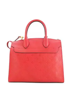 LOUIS VUITTON Pont Neuf Handbag Monogram Empreinte Leather Mm Satchel - Red