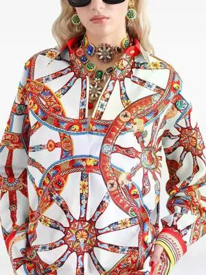 Dolce & Gabbana Carretto-print Poplin Shirt