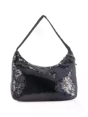 Prada Re-edition 2000 Sequins Mini Hobo Bag - Black