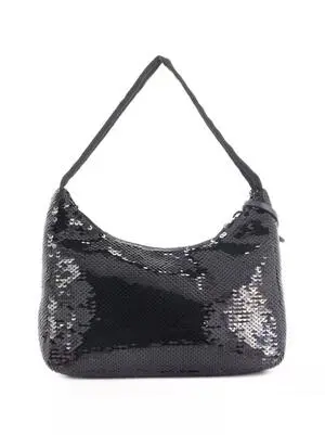 Prada Re-edition 2000 Sequined Mini Hobo Bag - Black