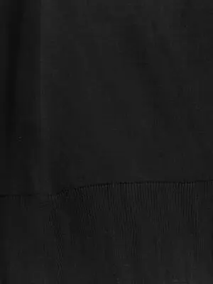 SEVEN GAUGE V-neck Ribbed-trim Polo Shirt - Black