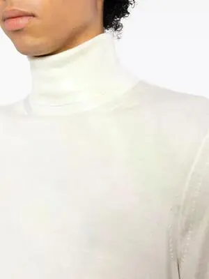 TOM FORD Fine-gauge Roll Neck T-shirt - Neutrals