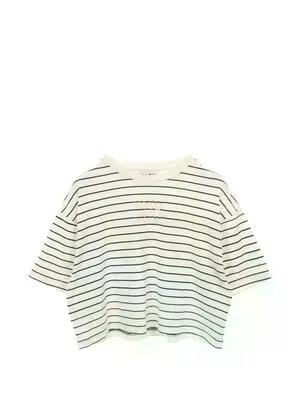 Miu Miu 2010s Logo-patch Cropped T-shirt