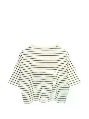 Miu Miu 2010s Logo-patch Cropped T-shirt