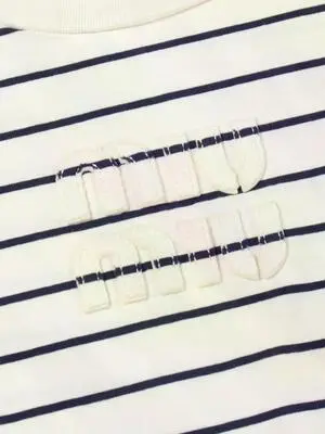 Miu Miu 2010s Logo-patch Cropped T-shirt