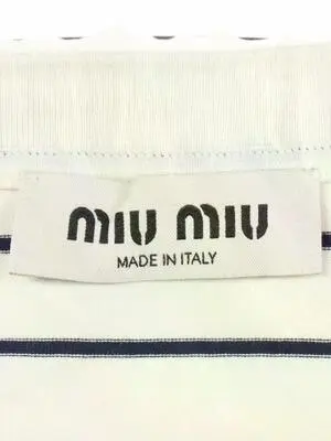 Miu Miu 2010s Logo-patch Cropped T-shirt