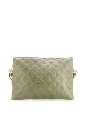 LOUIS VUITTON Coussin Bag Monogram Embossed Lambskin Mm Crossbody Bag - Green